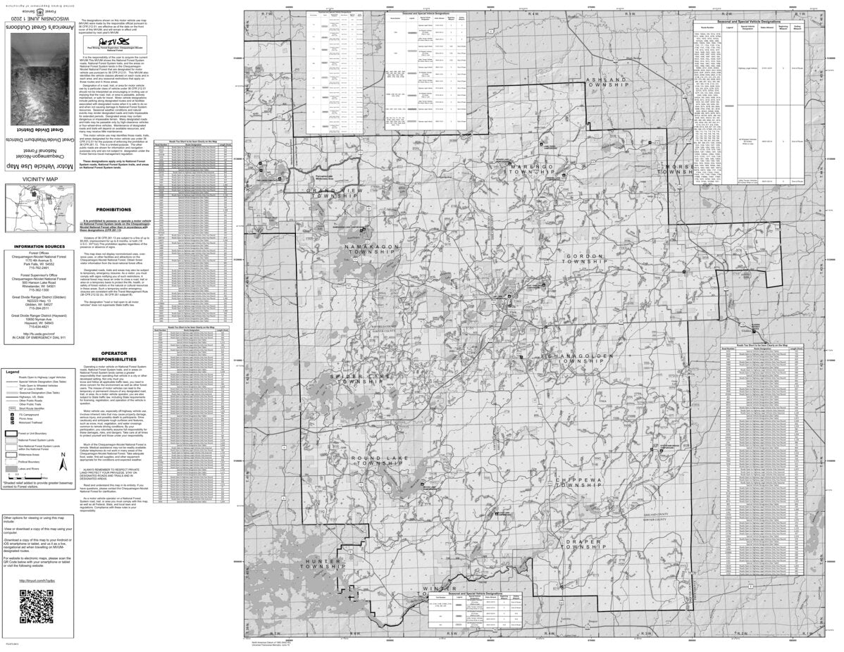 Chippewa NF MVUM Map Bundle by US Forest Service R9 | Avenza Maps