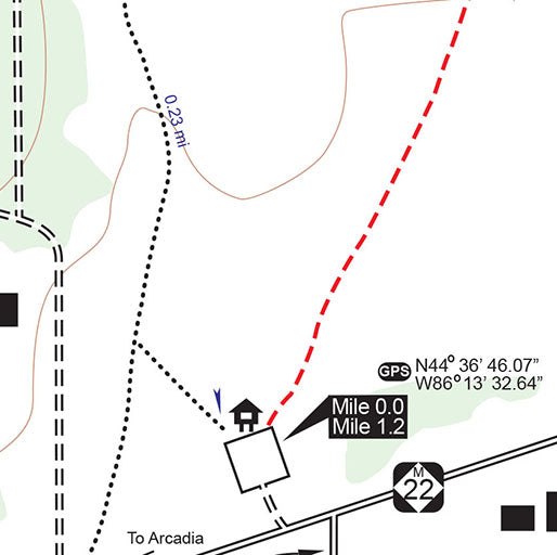 Elberta Dunes South Natural Area Map by MichiganTrailMaps.com | Avenza Maps