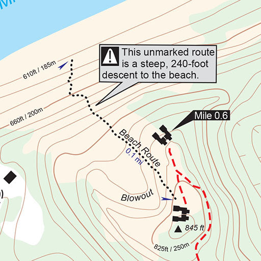 Elberta Dunes South Natural Area Map by MichiganTrailMaps.com | Avenza Maps