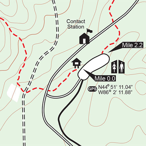 Shauger Hill Trail - Sleeping Bear Dunes map by MichiganTrailMaps.com ...