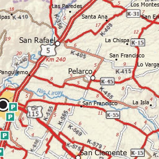 Carta Caminera de Biobío Map by Avenza Systems Inc. | Avenza Maps