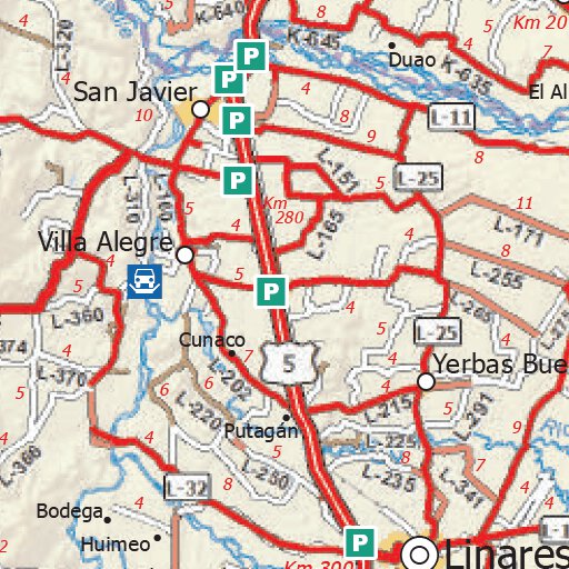 Carta Caminera de Biobío Map by Avenza Systems Inc. | Avenza Maps
