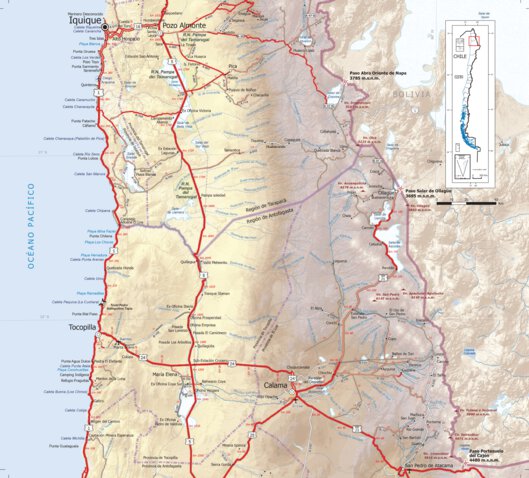 Carta Caminera de Tarapacá Map by Avenza Systems Inc. | Avenza Maps