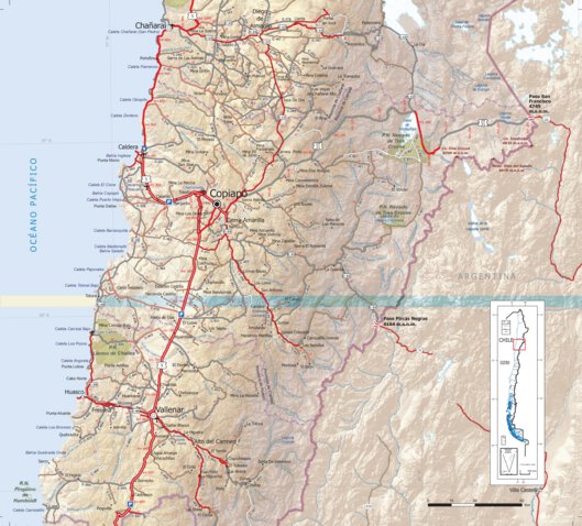 Carta Caminera de Atacama Map by Avenza Systems Inc. | Avenza Maps