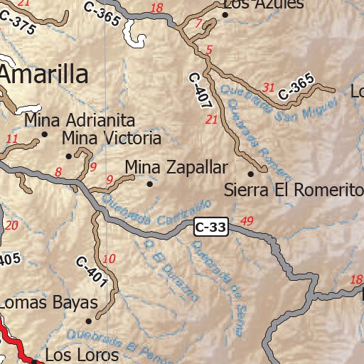 Carta Caminera de Atacama Map by Avenza Systems Inc. | Avenza Maps