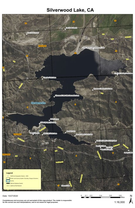 Silverwood Lake, CA Map by Super See Services | Avenza Maps