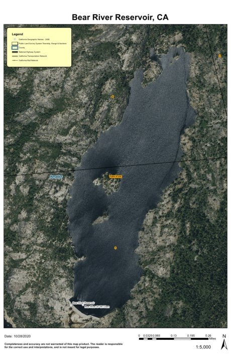 Bear River Reservoir, CA Map by Super See Services | Avenza Maps