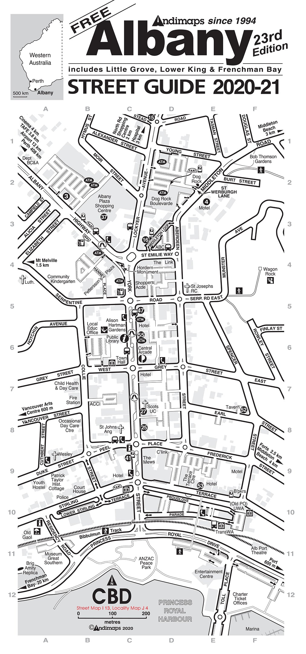 Andimaps - Albany Street Guide Map by Andimaps | Avenza Maps