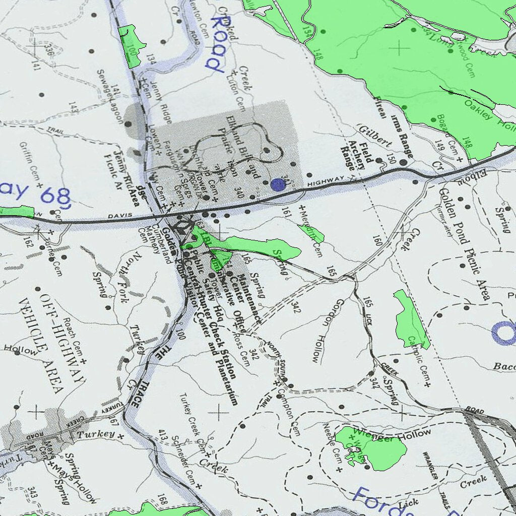1999 TVA LBL Legal Road Map with Core Areas by Mark Garland | Avenza Maps