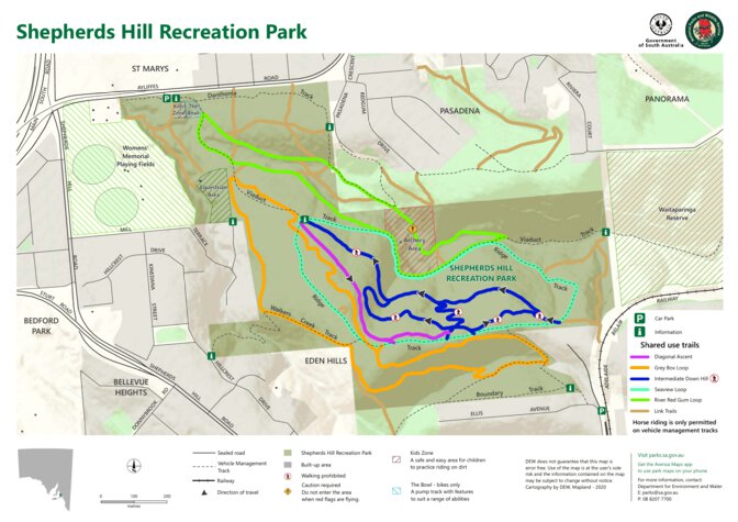 Shepherds Hill Recreation Park Map by Department for Environment and ...