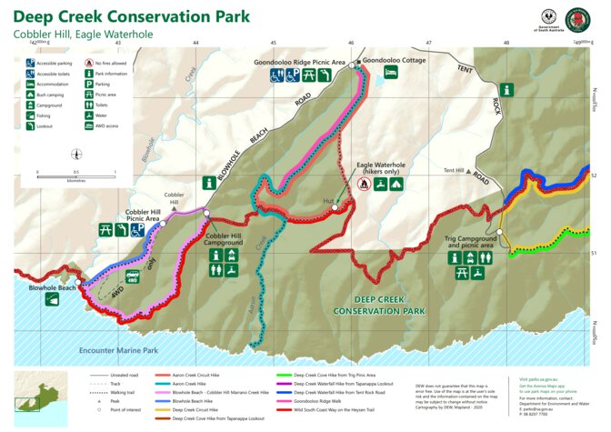 Deep Creek Conservation Park - Cobbler Hill Eagle Waterhole Map by ...