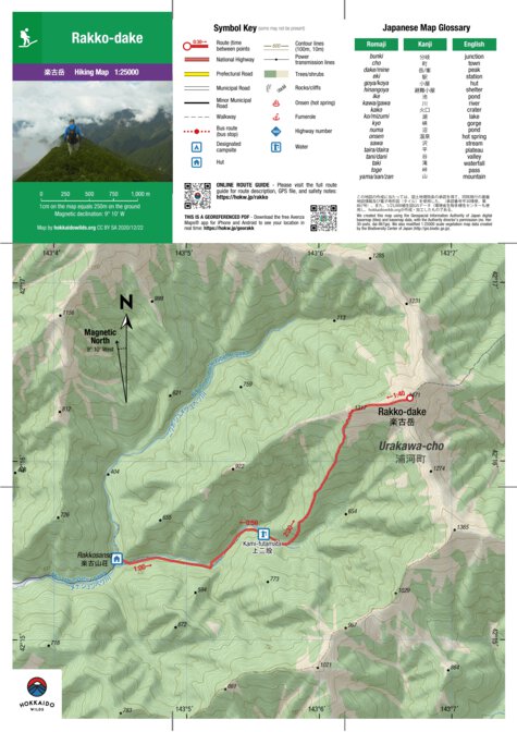 Rakko-dake Hiking Map (Hokkaido, Japan) by HokkaidoWilds.org | Avenza Maps