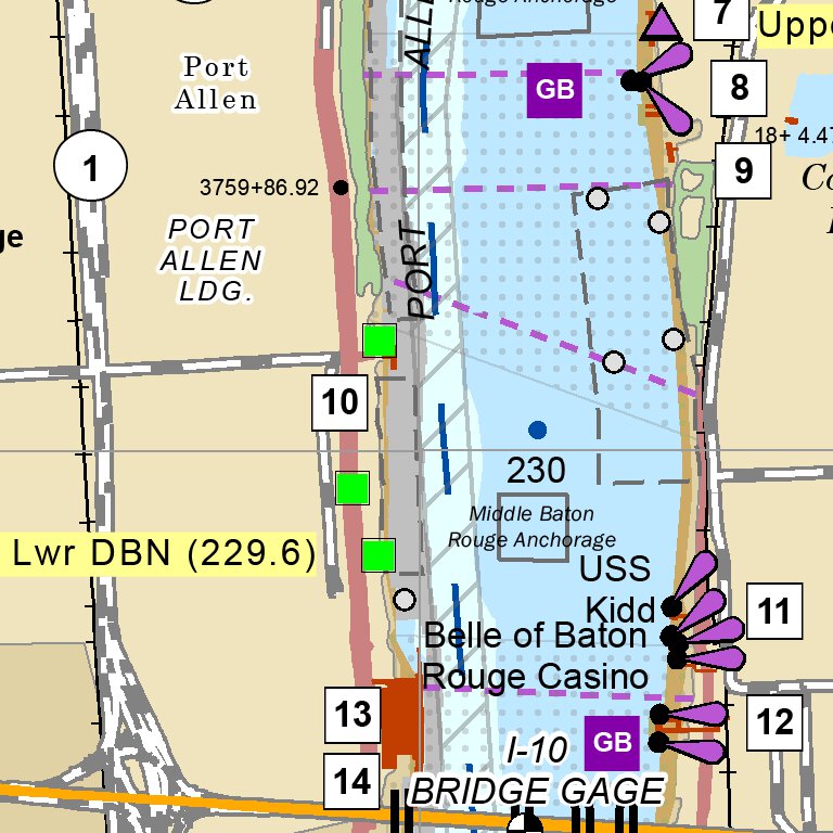 Lower Mississippi Chart 74 - River Mile 232.7 to 222.5 Map by US Army ...