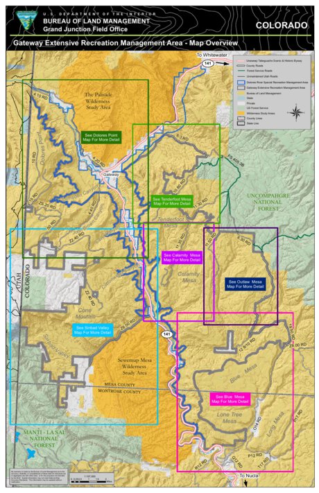 Gateway Extensive Recreation Management Area Map - Overview Map by ...