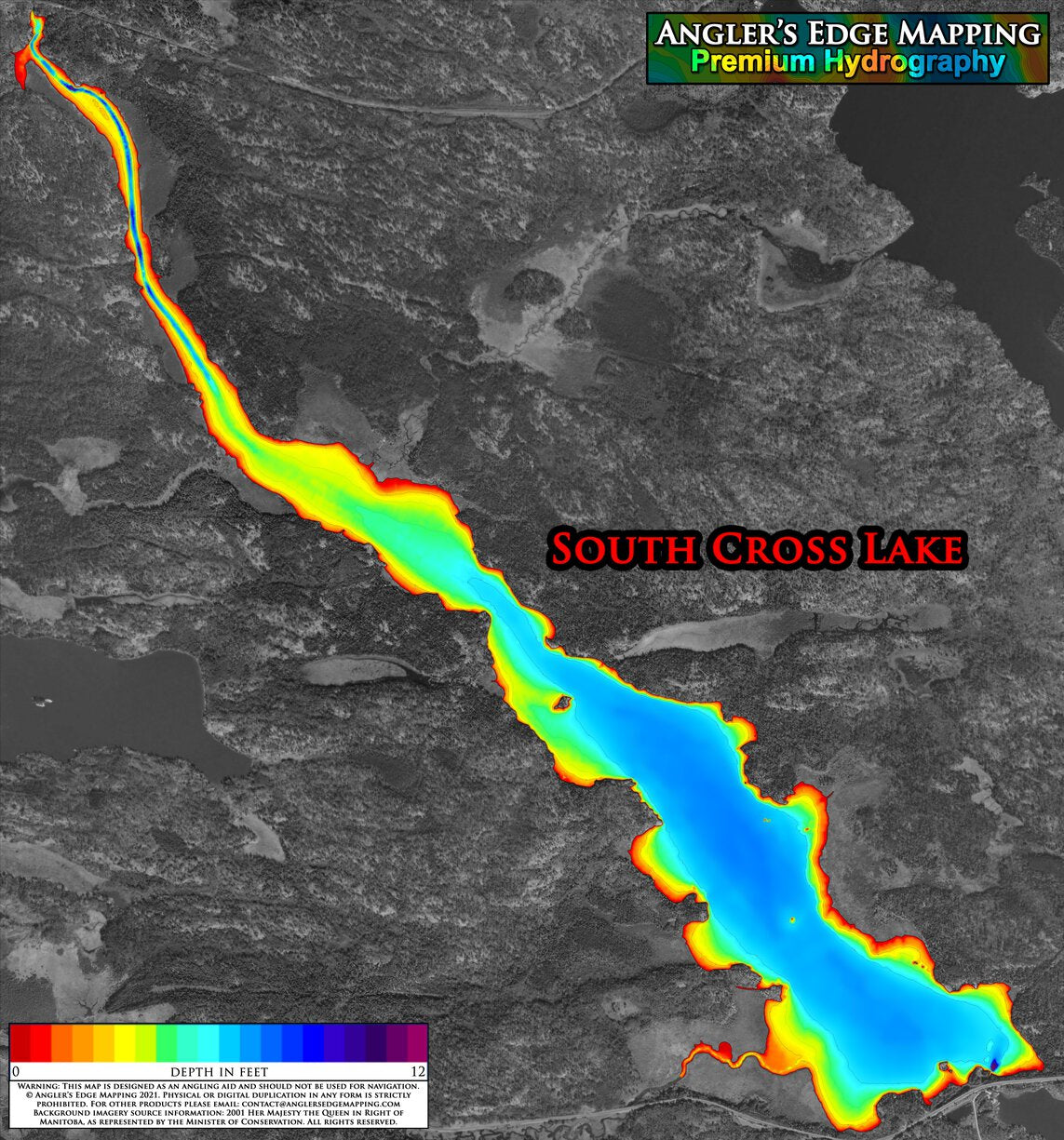 AEM South Cross Lake Map by Angler's Edge Mapping | Avenza Maps