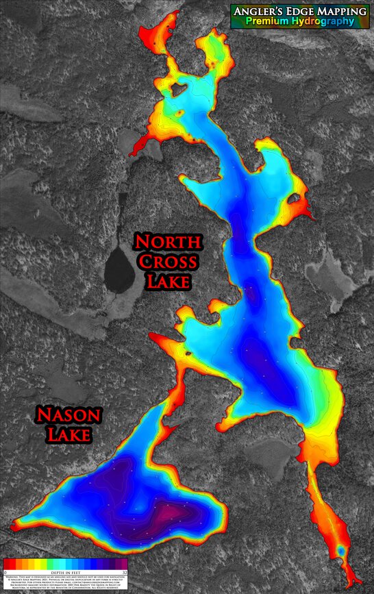 AEM North Cross Lake Map by Angler's Edge Mapping | Avenza Maps