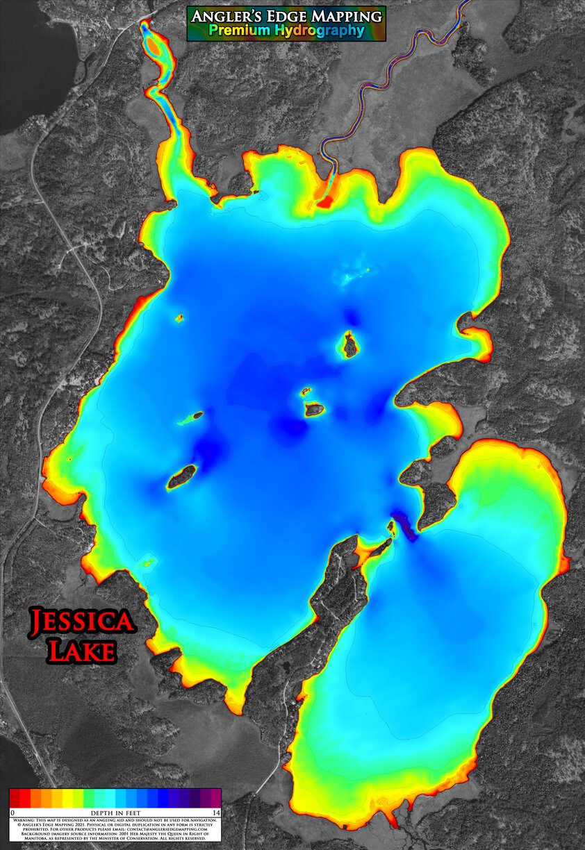 AEM Jessica Lake Map by Angler's Edge Mapping | Avenza Maps