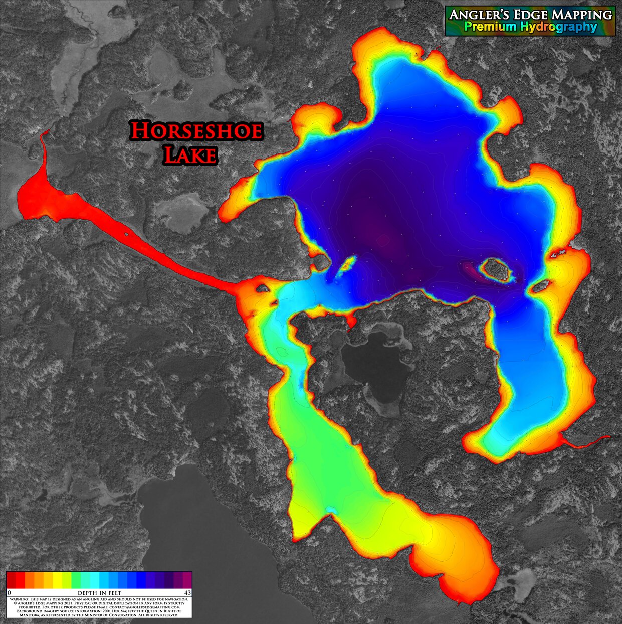 AEM Horseshoe Lake Map by Angler's Edge Mapping | Avenza Maps