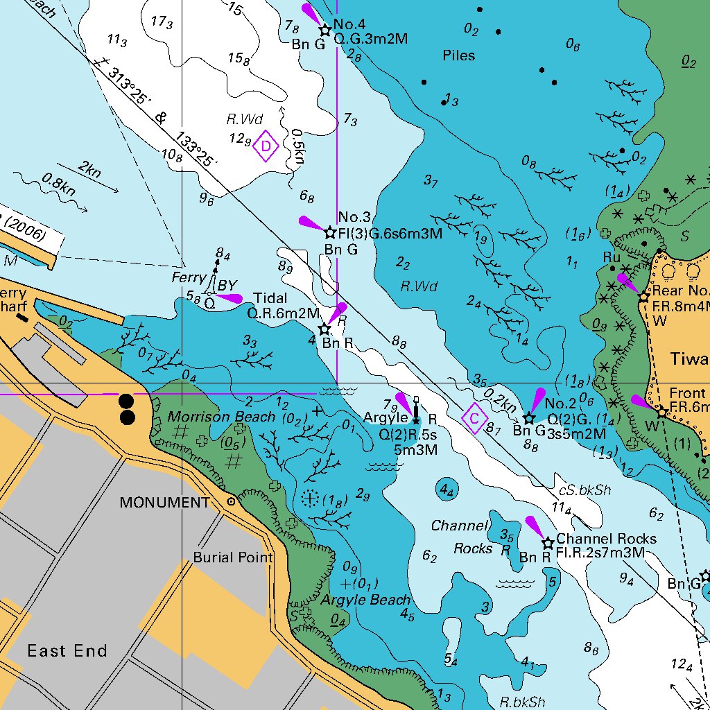 Bluff Harbour and Entrance Map by Land Information New Zealand | Avenza ...