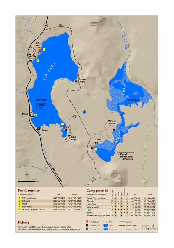 Elk Lake and Hosmer Lake Map by Bend Paddle Trail Alliance | Avenza Maps