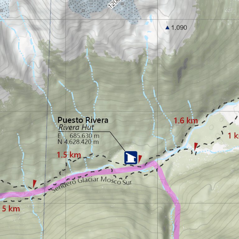 GLACIAR MOSCO Map by Andes Profundo | Avenza Maps