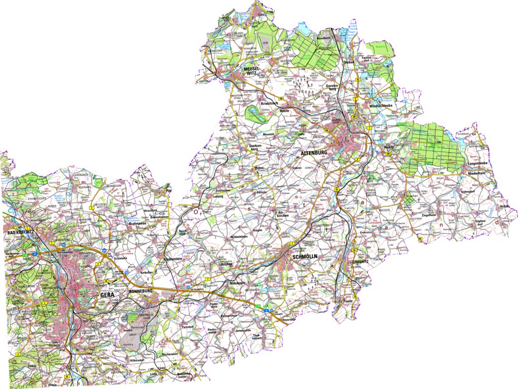 Gera [C5138] Map by Thuringer Landesamt Fur Bodenmanagement Und ...