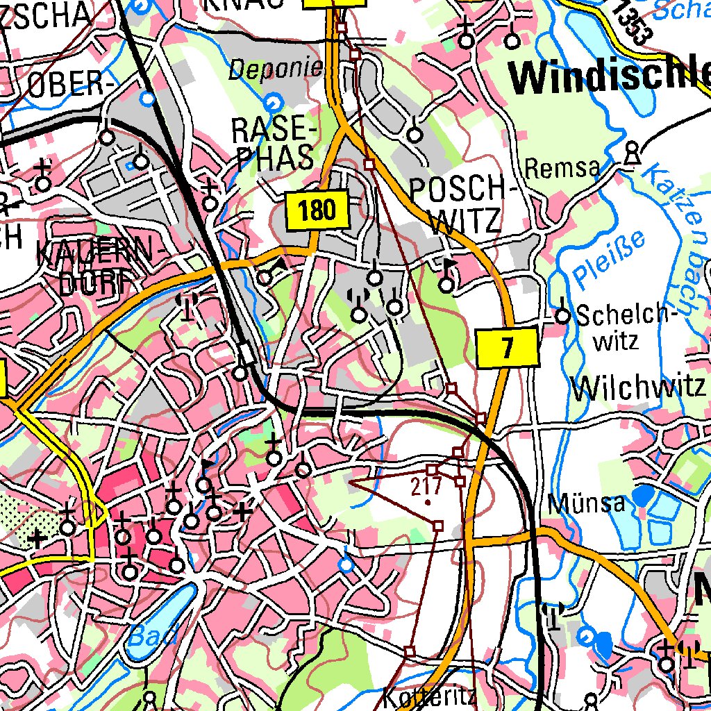 Gera [C5138] Map by Thuringer Landesamt Fur Bodenmanagement Und ...