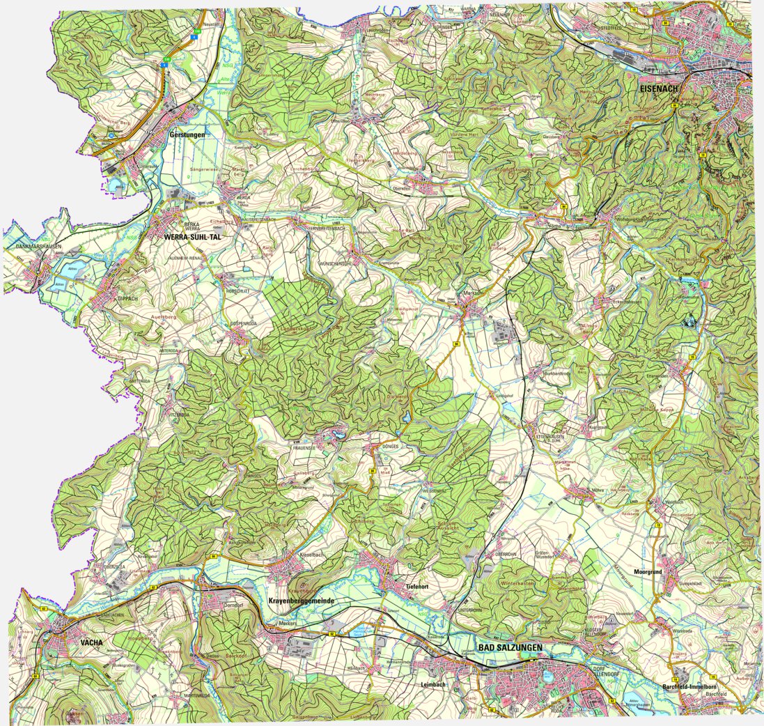 Eisenach [L5126] Map by Thuringer Landesamt Fur Bodenmanagement Und ...