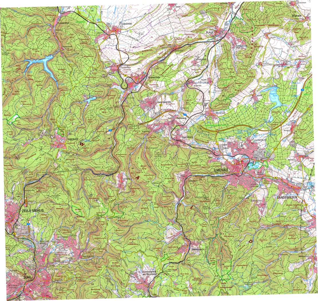 Suhl [L5330] Map by Thuringer Landesamt Fur Bodenmanagement Und ...