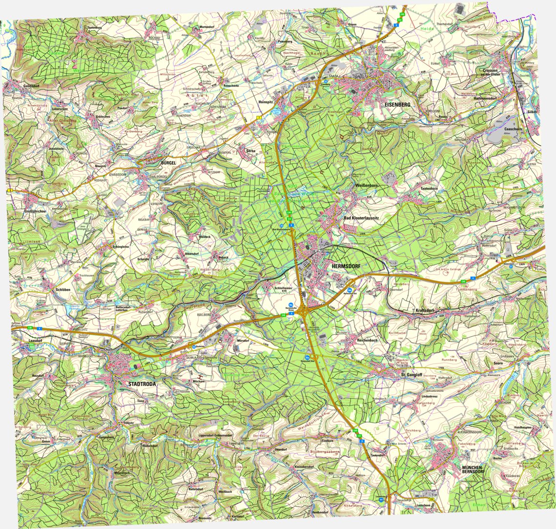 Eisenberg [L5136] Map by Thuringer Landesamt Fur Bodenmanagement Und ...