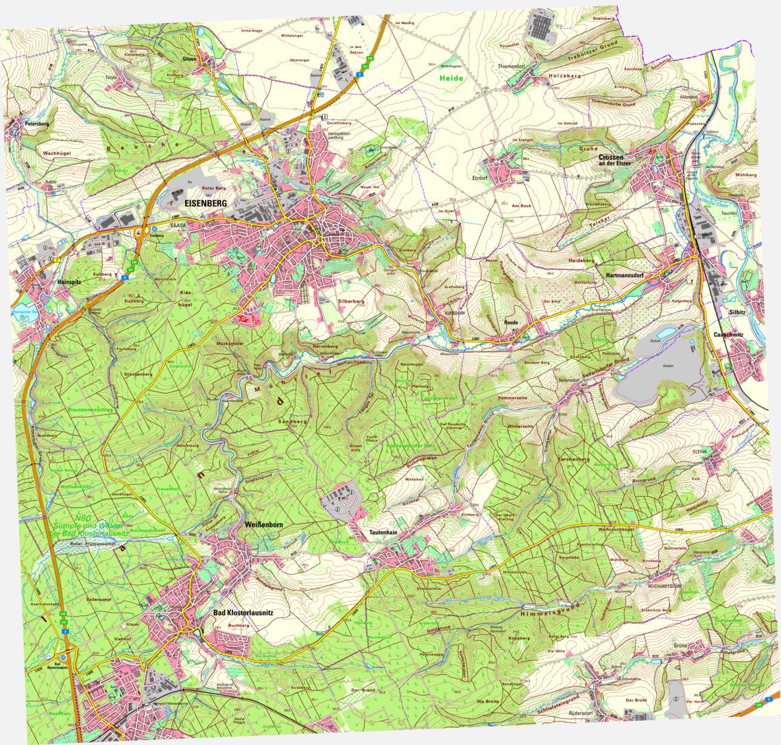 Eisenberg [5037] Map by Thuringer Landesamt Fur Bodenmanagement Und ...