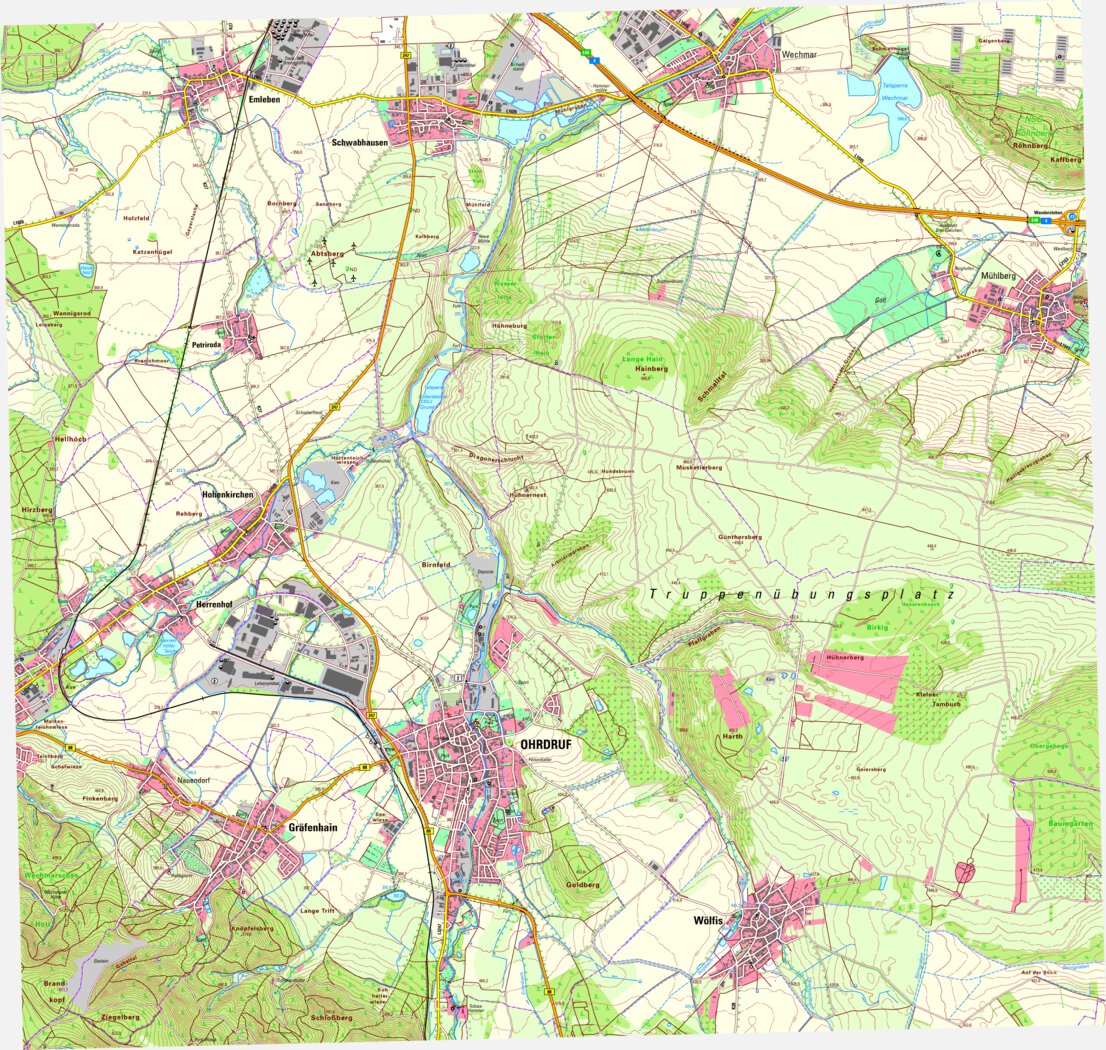 Ohrdruf [5130] Map by Thuringer Landesamt Fur Bodenmanagement Und ...