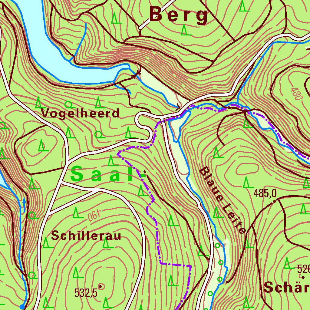 Hirschberg [5536] Map by Thuringer Landesamt Fur Bodenmanagement Und ...