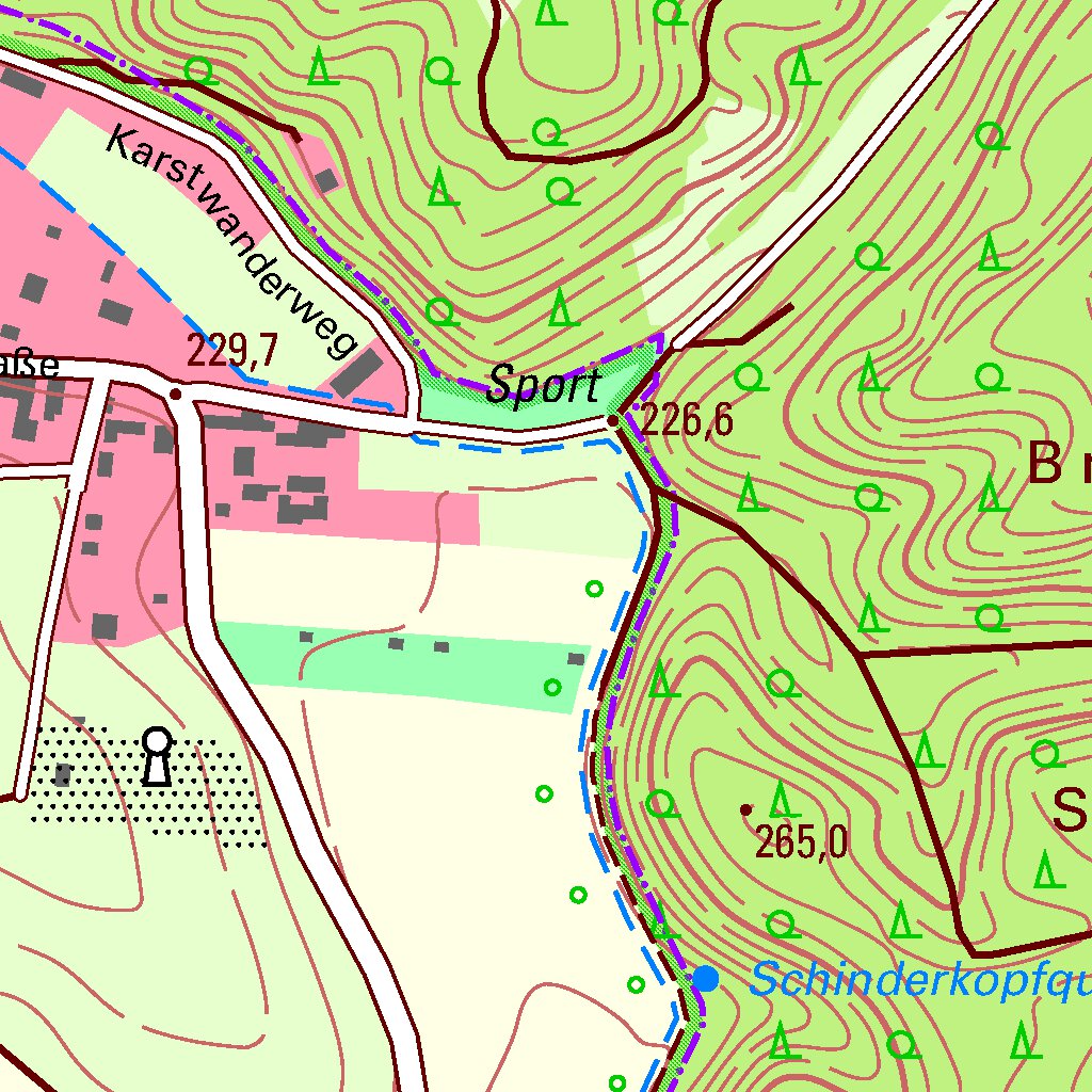 Nordhausen-Leimbach [4431-SW] Map by Thuringer Landesamt Fur ...