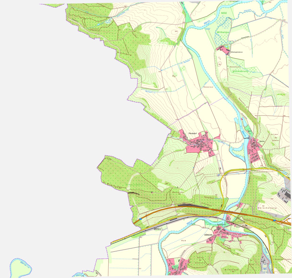 Eisenach-Hörschel [4927-SW] Map by Thuringer Landesamt Fur ...