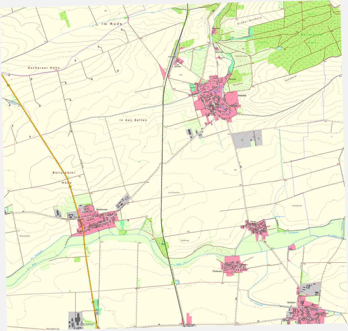 Ballstädt [4930-SW] Map by Thuringer Landesamt Fur Bodenmanagement Und ...
