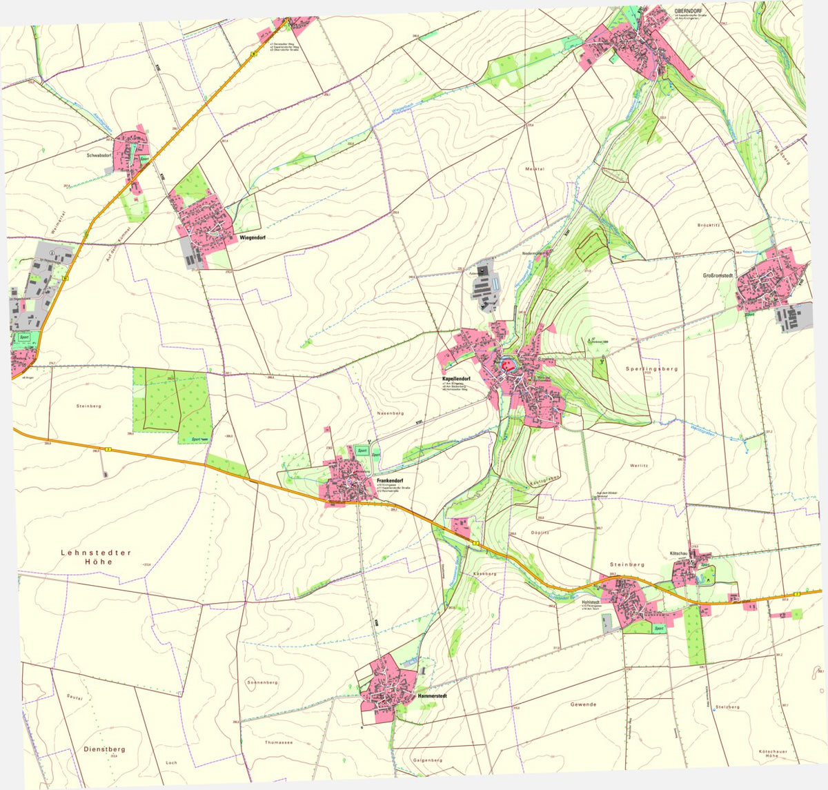 Apolda-Oberndorf [5034-NO] Map by Thuringer Landesamt Fur ...