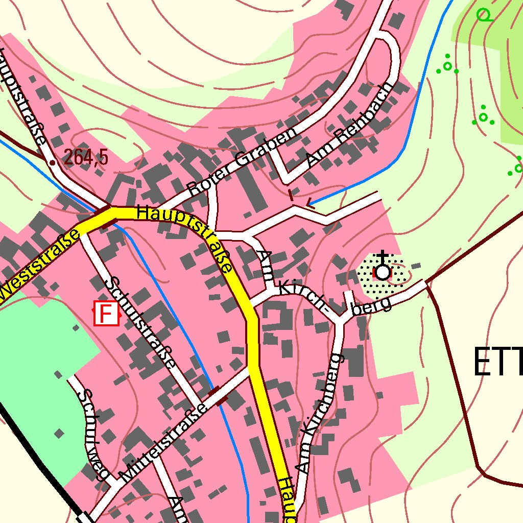 Ettenhausen an der Suhl [5127-NW] Map by Thuringer Landesamt Fur ...