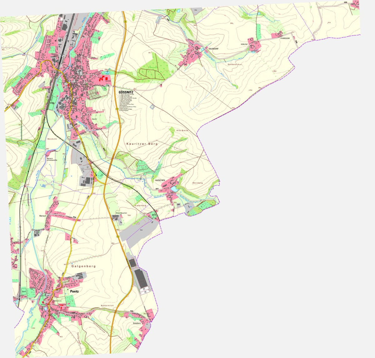 Meerane [5140-NO] Map by Thuringer Landesamt Fur Bodenmanagement Und ...