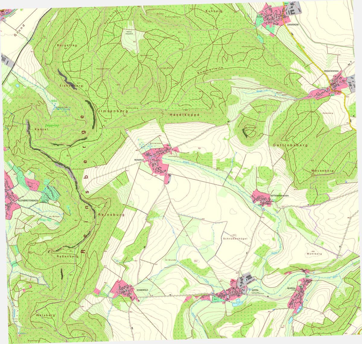 Dannheim [5231-NO] Map by Thuringer Landesamt Fur Bodenmanagement Und ...