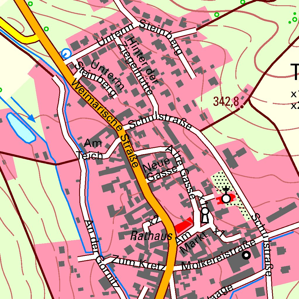 Teichel [5233-NO] Map by Thuringer Landesamt Fur Bodenmanagement Und ...