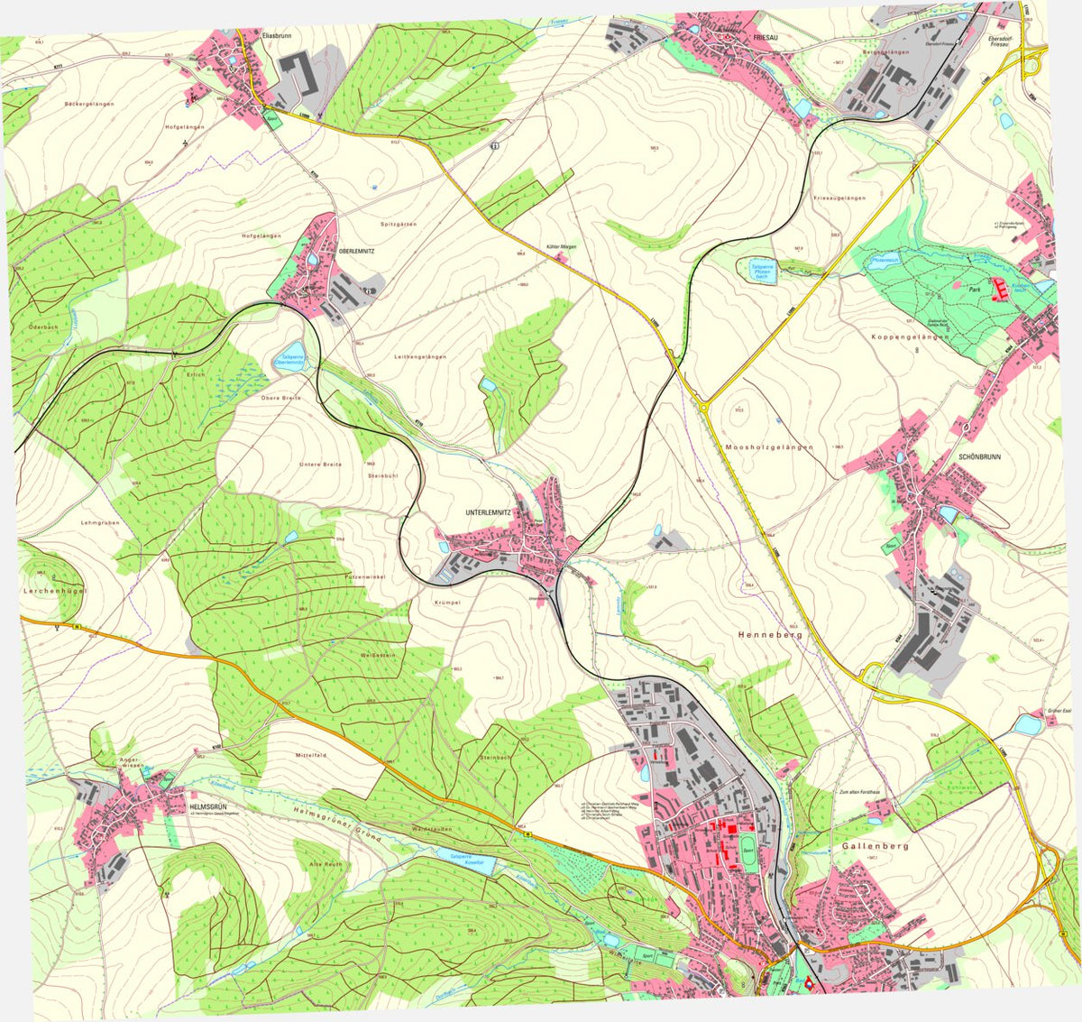Bad Lobenstein N [5535-NO] Map by Thuringer Landesamt Fur ...