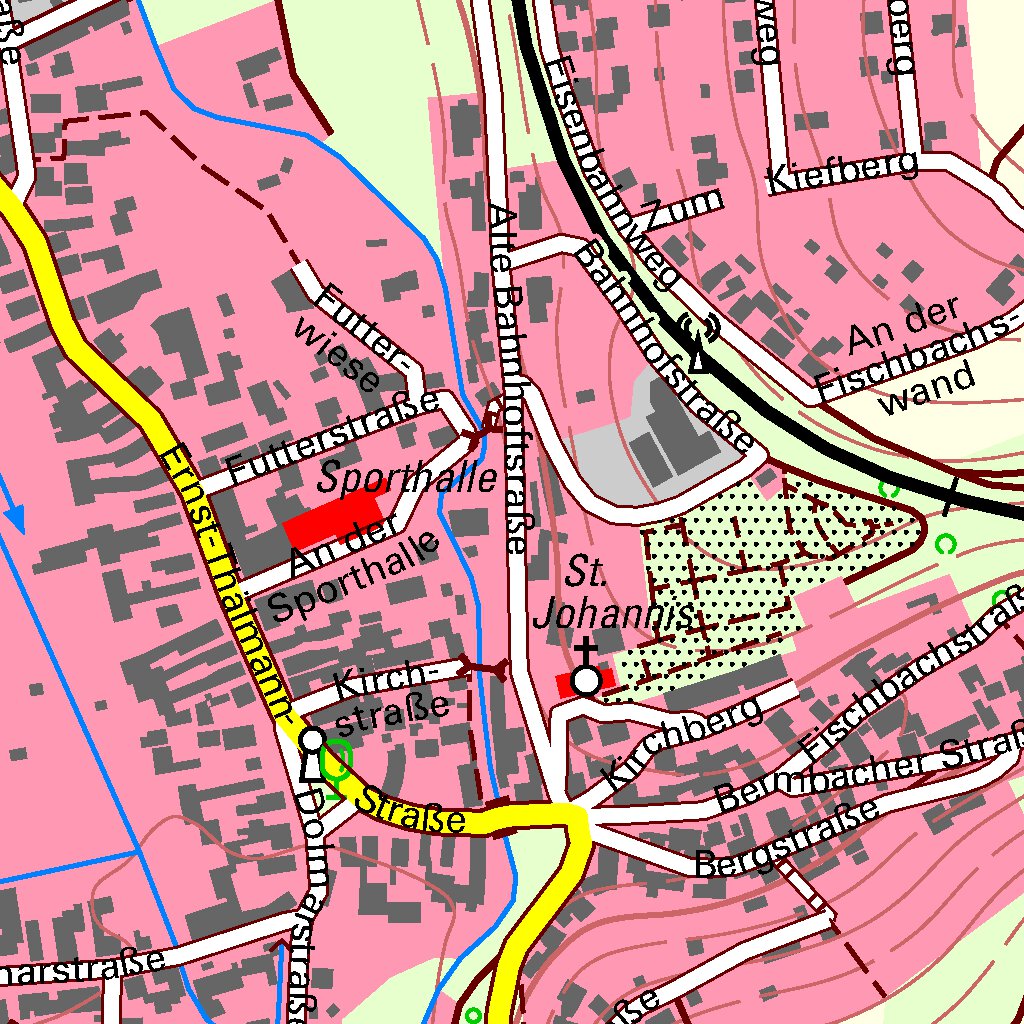 Steinbach-Hallenberg S [5329-NW] Map by Thuringer Landesamt Fur ...