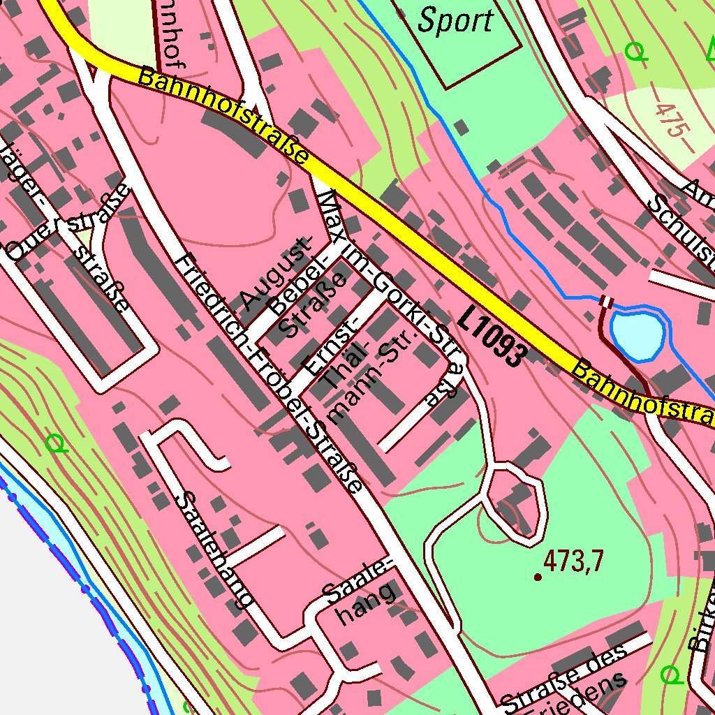 Hirschberg [5536-SO] Map by Thuringer Landesamt Fur Bodenmanagement Und ...