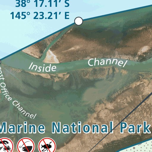 French Island Marine National Park Visitor Guide Map by Parks Victoria ...