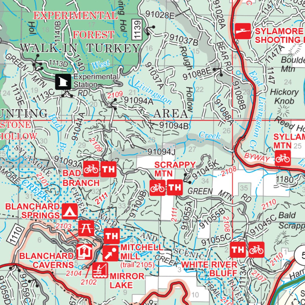 Ozark National Forest - Sylamore Ranger District Map by US Forest ...
