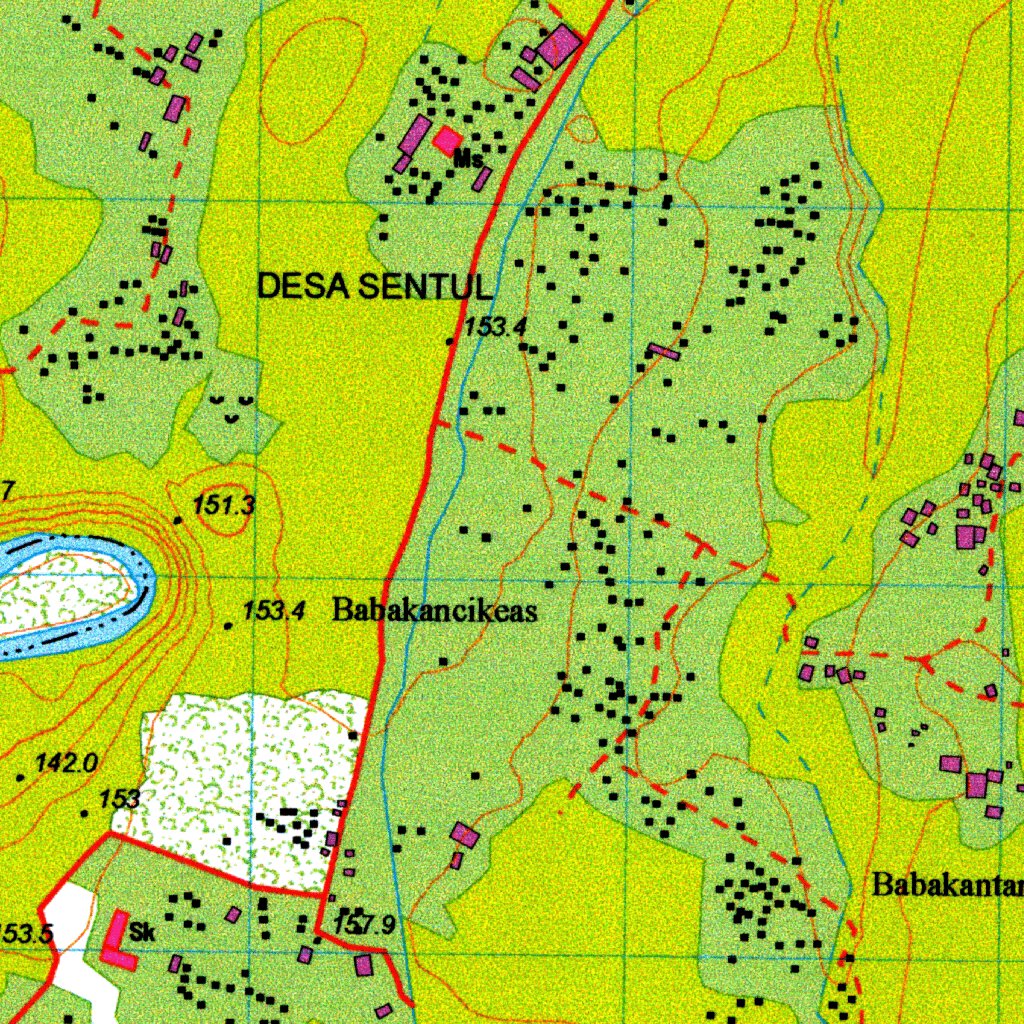 Sentul (1209-1439) Map by Badan Informasi Geospasial | Avenza Maps