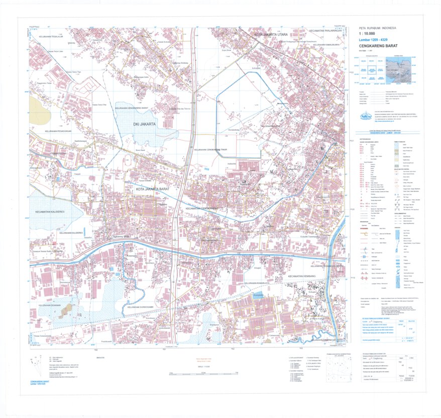 Cengkareng Barat (1209-4329) Map by Badan Informasi Geospasial | Avenza ...