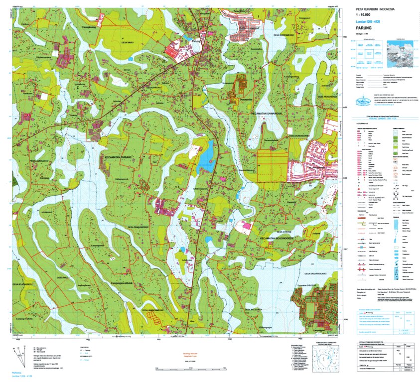 Parung (1209-4126) Map by Badan Informasi Geospasial | Avenza Maps