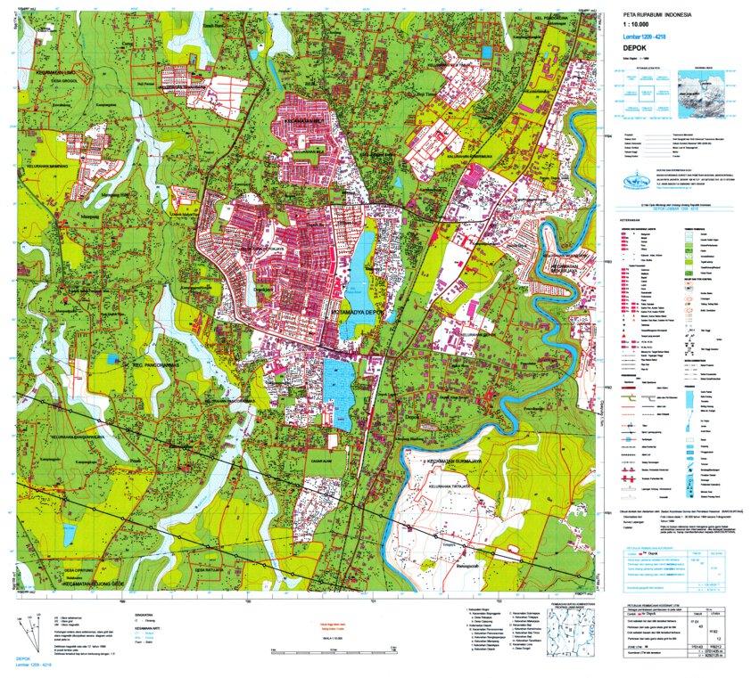 Depok (1209-4218) Map by Badan Informasi Geospasial | Avenza Maps